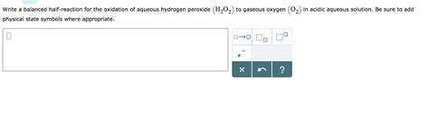 Solved Write A Balanced Half Reaction For The Oxidation Of