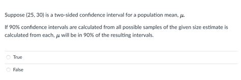 Suppose 2530 ﻿is A Two Sided Confidence Interval