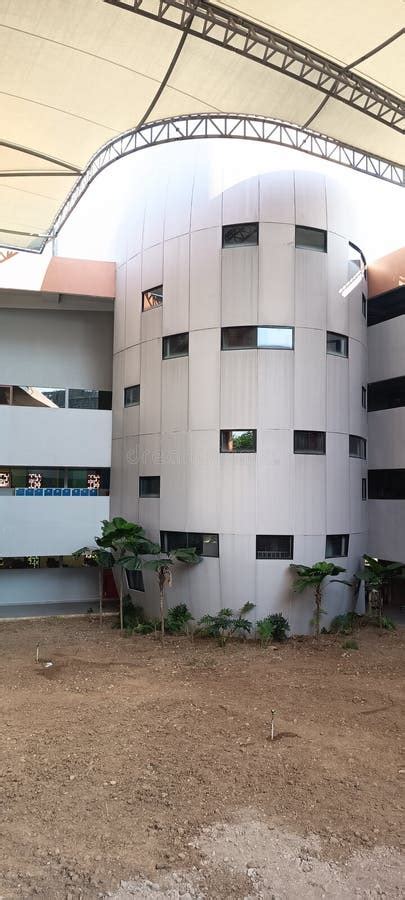 Modern Institutional Building With A Cylindrical Architectural Design