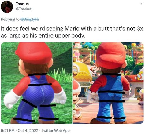 Most People Rejected His Message Mario S Flat Butt Know Your Meme