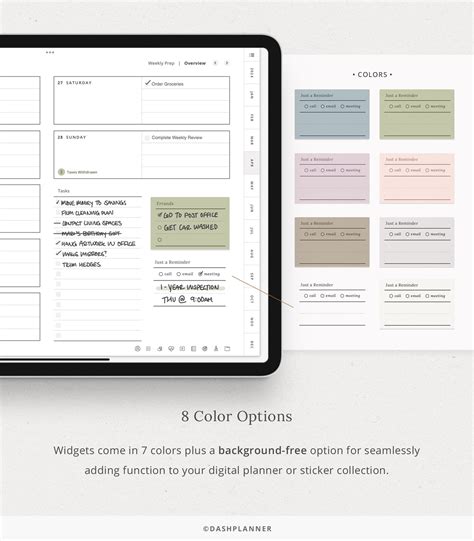 Household Widgets For Digital Planners — Dash Planner