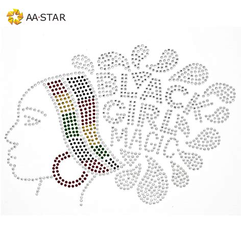 Large Iron On Rhinestone Transfer Hotfix Designs Afro Girl Crystal