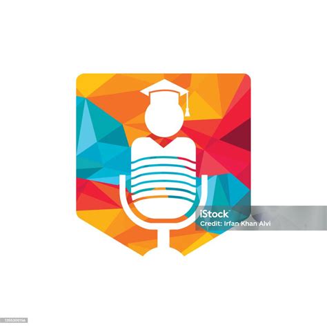 학생 팟 캐스트 벡터 로고 아이콘 기호 디자인 교육 팟 캐스트 로고 개념 개념에 대한 스톡 벡터 아트 및 기타 이미지 개념 개념과 주제 공부 Istock