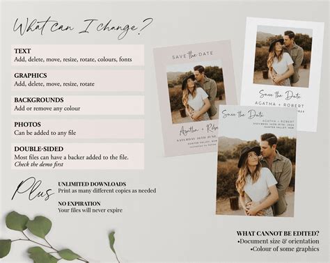 Save The Date Template Photo Save The Date Editable Save Our Etsy Australia