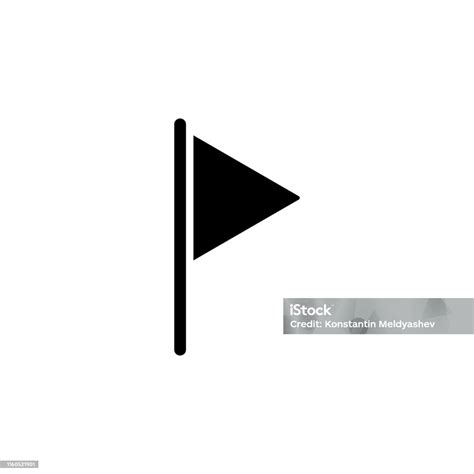 플래그 위치 아이콘 Ui 및 Ux 웹 사이트 또는 모바일 응용 프로그램에 대한 위치 아이콘의 간단한 문양 평면 벡터 0명에 대한 스톡 벡터 아트 및 기타 이미지 Istock