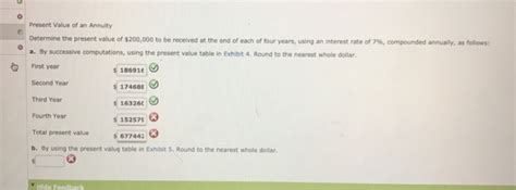 solved present value of an annuity determine te present