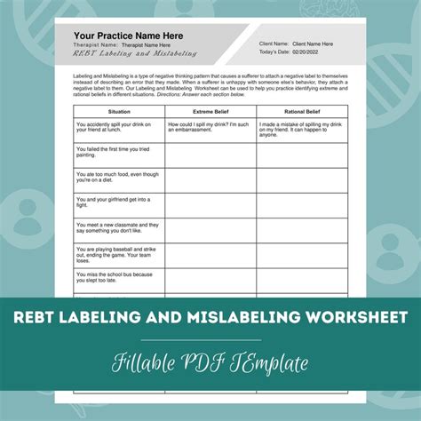 Rebt Labeling And Mislabeling Worksheet Editable Fillable Pdf