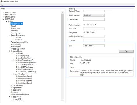 MibBrowser Settings ADM Cloud Installation Guide