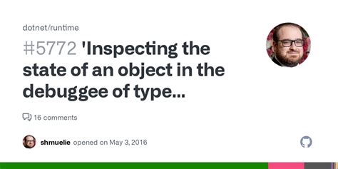 inspecting the state of an object in the debuggee of type system type