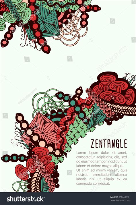 Decorative Zentangle Element Corner Abstract Vector Stock Vector Royalty Free 250669330