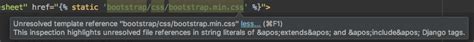 Python Pycharm Doesn T Recognize Min Css File Unresolved Template Reference Django