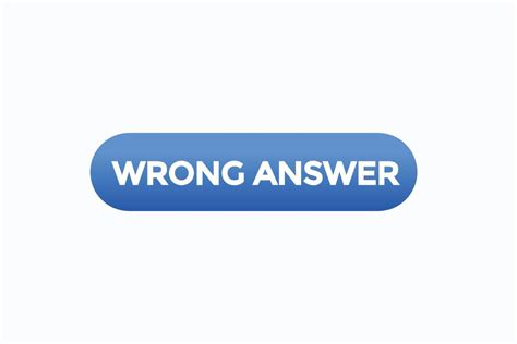 wrong answer sign