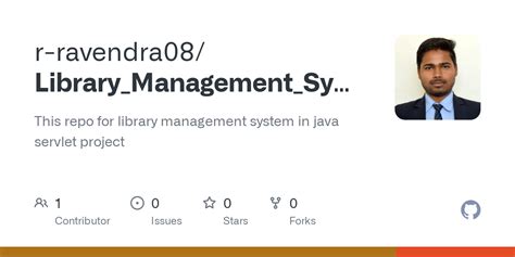 GitHub R Ravendra Library Management System This Repo For Library Management System In Java