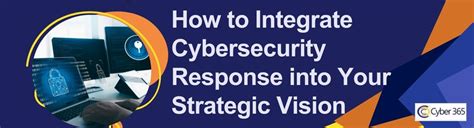 How To Integrate Cybersecurity Response Into Your Strategic Vision