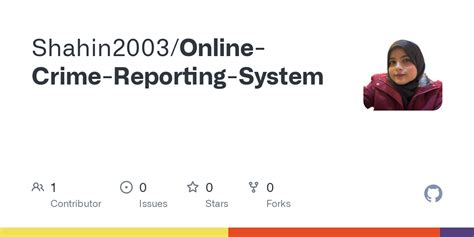 GitHub Shahin Online Crime Reporting System