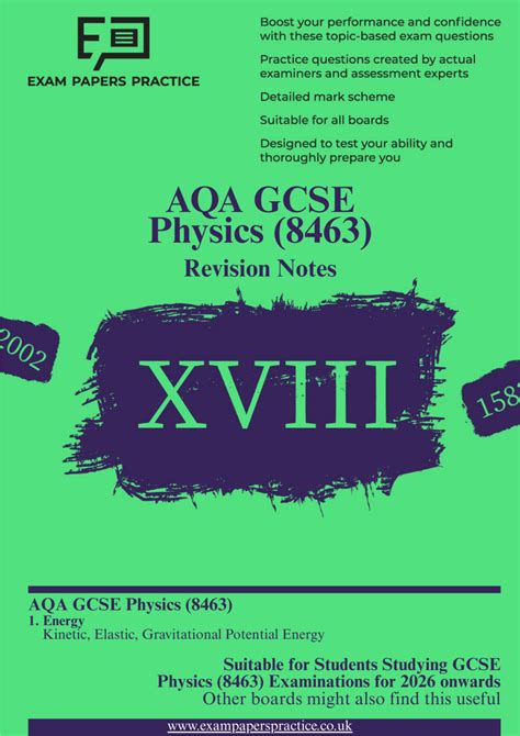 Aqa Gcse Physics 8463 Revision Notes Exam Papers Practice