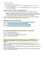 Evaluating Websites For Research Tips And Criteria Reliable Course Hero