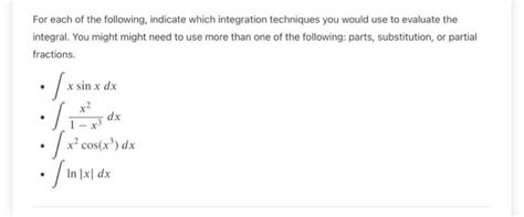 solved calculate the following indefinite integrals