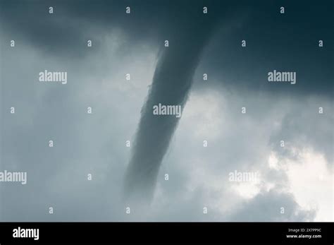 A Tornado Coming Out Of A Supercell In Europe A Tornado Is A Violently