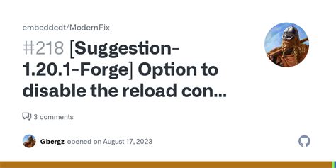 [suggestion 1 20 1 forge] option to disable the reload config message