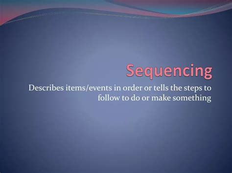 PPT Sequencing PowerPoint Presentation Free Download ID