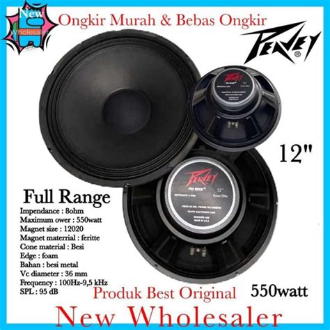 promo speaker sound component peavey pro rider 12 inch 550watt murni