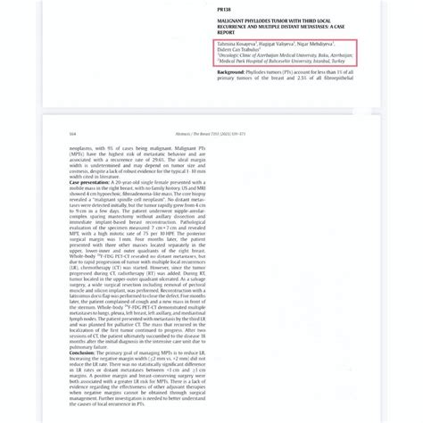 Pdf Malignant Phyllodes Tumor With Third Local Recurrence And Multiple Distant Metastases A