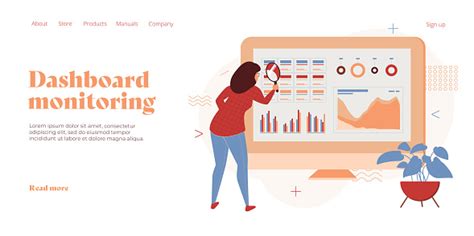 Predictive Analytics Dashboard In Flat Vector Illustration Data Mining