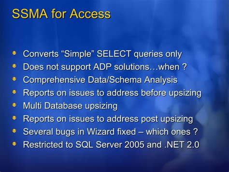 Migrate Microsoft Access To Sql Server Ppt