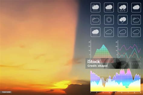 날씨 예측 그래프와 차트 일출 아침 배경 기호 데이터 프레 젠 테이 션 가까이 옴에 대한 스톡 사진 및 기타 이미지 가까이