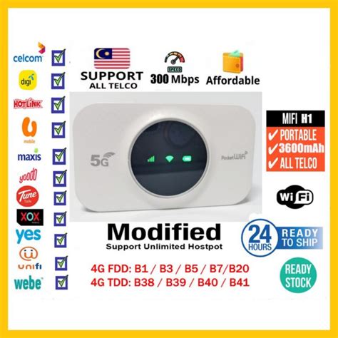 Modified Unlimited Portable G Wifi Modem Mifi Router Hotspot Shopee Malaysia