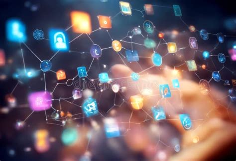 Icons Computing Finger Visualizing Cascade Holographic Cloud Triggers S