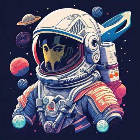 astronauts characters set in cartoon style astronaut cartoon character