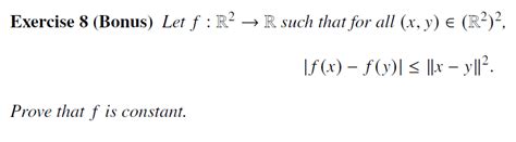 solved exercise 8 bonus ﻿let f r2→r ﻿such that for all