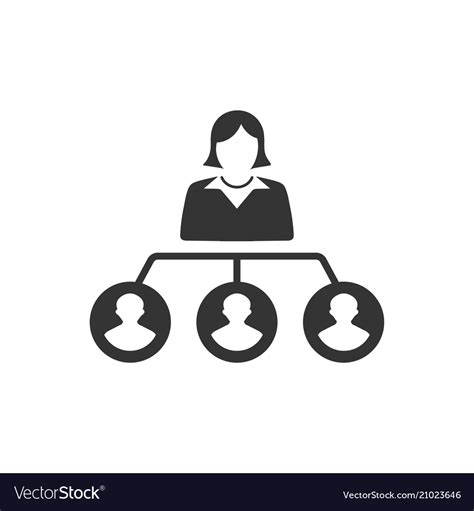 Hierarchy Employee Structure Icon Royalty Free Vector Image