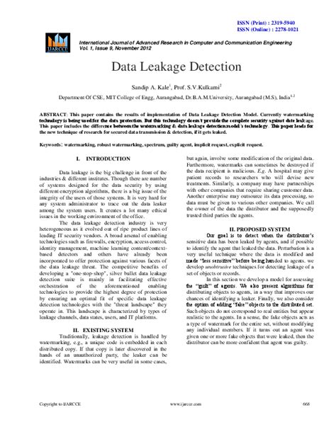 14 data leakage detection