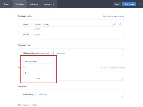How To Set Up A Custom Html Targeting Condition Getsitecontrol