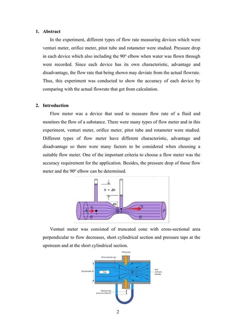 Lab Report Of Metering Fluid Flow Experiment Ekc291 Chemical Engineering Laboratory I Usm