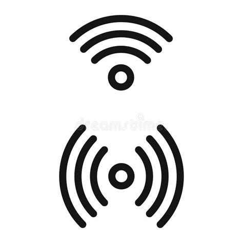 wifi signal icon mark in filled style stock illustration illustration