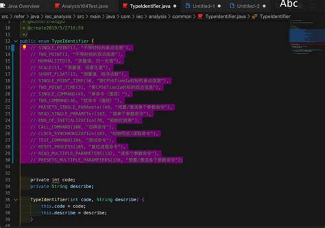 已解决把IEC 的ASDU Type Identifier的全部定义添加到com iec analysis的TypeIdentifier 在路上