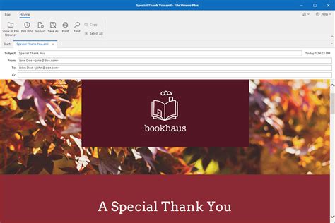Open EML Files With File Viewer Plus