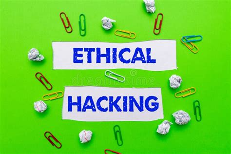 Writing Displaying Text Ethical Hacking Business Showcase Act Of