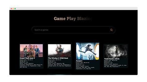 GitHub Hossainchisty Game Blazing React App Game Blazing Is A Video Game Discovery