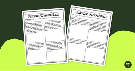 Perimeter Word Problem Worksheet Live Worksheets Worksheets Library