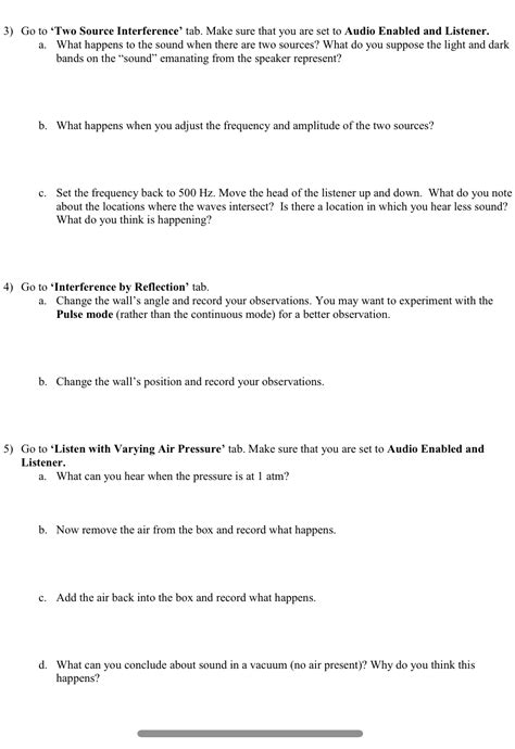 Solved Go To Two Source Interference Tab Make Sure That