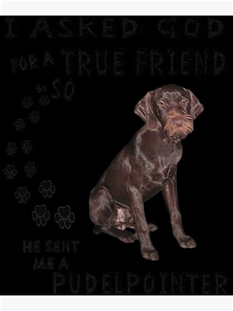Pudelpointer Saying Mom Dad Costume Pointing Hunting Dog Poster For