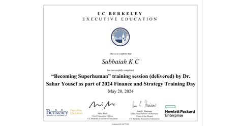 subbaiah chengappa on linkedin “becoming superhuman” training session
