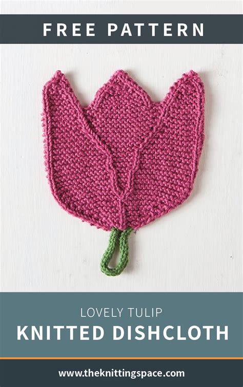 Lovely Tulip Knitted Dishcloth Free Knitting Pattern Artofit