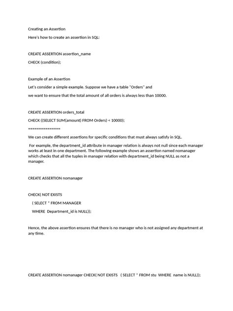 Creating An Assertion Pdf