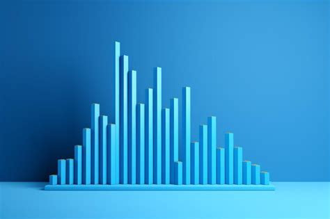 A Blue Bar Graph With A Blue Background Premium Ai Generated Image